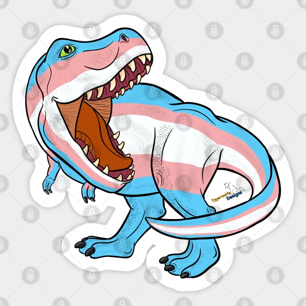 Transosaurus Rex (Scaled) - Transgender Pride - Transgender - Sticker | TeePublic